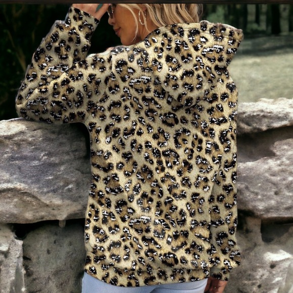 Tops | New Leopard Print Hoodie | Poshmark